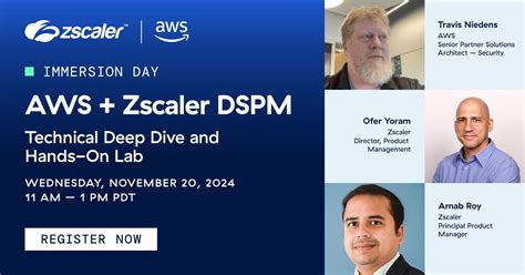 Zscaler On Linkedin 📣 Join Us For Aws And Zscaler Dspm Immersion Day Get A Technical Deep…