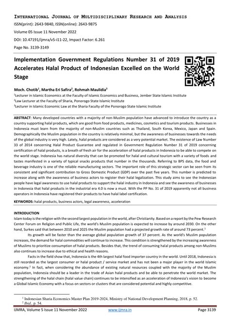 Pdf Implementation Government Regulations Number 31 Of 2019