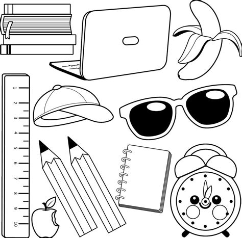 Back To School Supplies Coloring Pages 2025