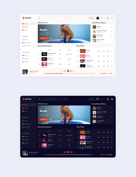 Redesign Of Winamp Music Player On Behance