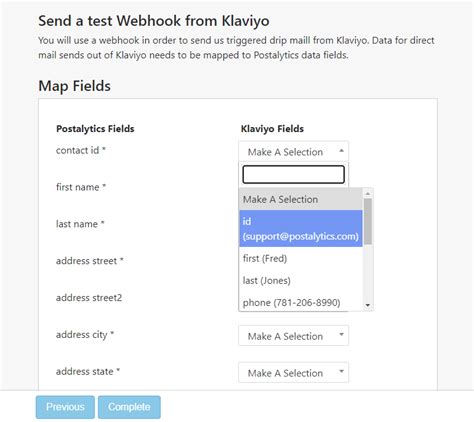 Klaviyo Integration Postalytics