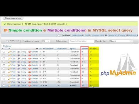 How Use IF Simple Condition And Multiple Conditions In MYSQL Phpmyadmin Select Query YouTube