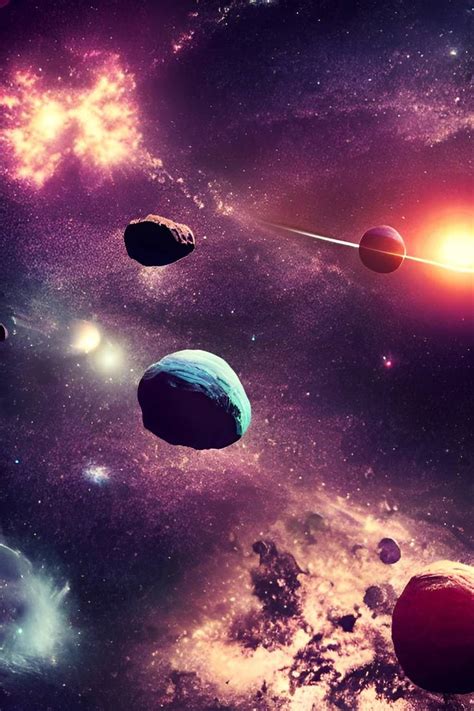 Ai Generated Asteroids Flying Through Space By Farbarbalu On Deviantart