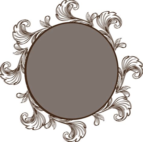 Line Art Floral Design Decorated Circle Vector Art At Vecteezy