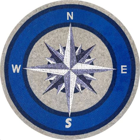 Marble Compass Mosaic Tile Custom Mosaic Tile Design I Imosaicart