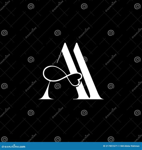A Letter Logo Design On Black Background A Creative Initials Letter Logo Concept Stock Vector