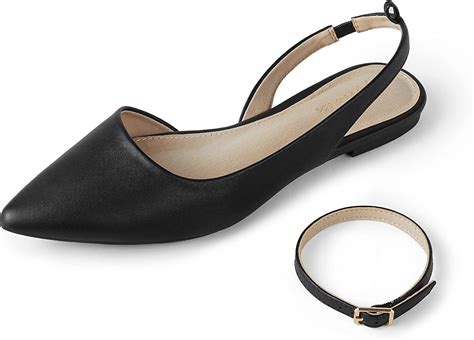 Arromic Womens Slingback Flats Shoes Pointed Toe Two Way