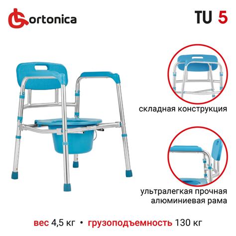Вопросы и ответы о Ortonica TU 5 61 см (24")/ Кресло туалет складной ...
