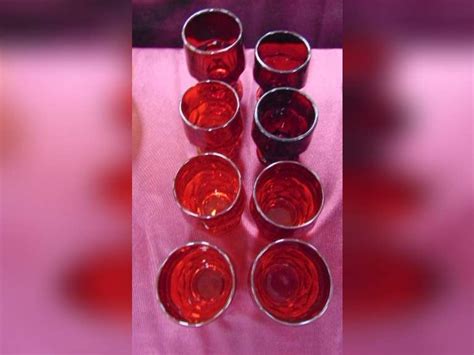 8 Ruby Red Glasses Lindsay Auctions Llc