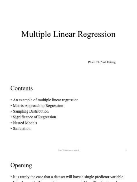 Understanding Multiple Linear Regression Pdf Regression Analysis