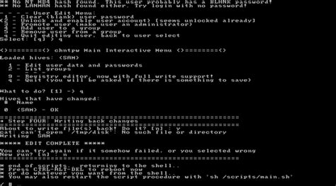 How To Reset Windows Password With Chntpw Disk Cd Disk Or Usb Disk