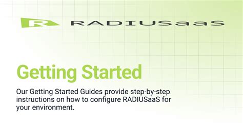 Getting Started Radiusaas