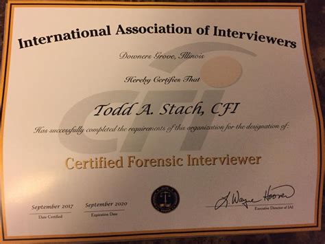Todd Stach Cfi On Linkedin I Am Very Proud And Excited To Have Received My Cfi Certificate In