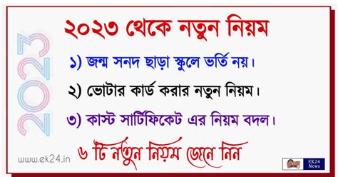 Birth Certificate বা জন্ম শংসাপত্র ছাড়া স্কুলে ভর্তি নয়। আধার ভোটার কাস্ট সার্টিফিকেট নিয়ে