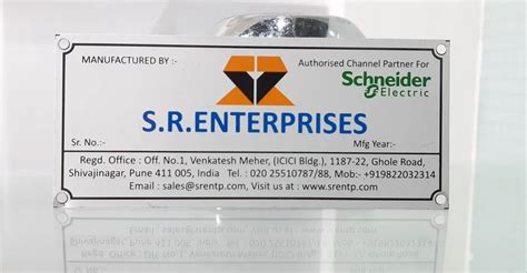 Anodized Aluminium Control Panel Name Plate Labels For Industrial At