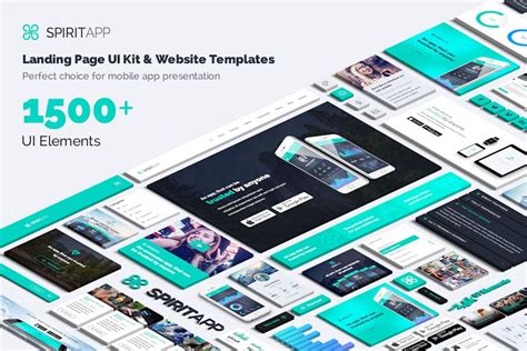 Spiritapp Landing Page Ui Kit Light Style Websites Ux And Ui Kits