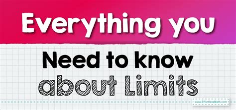 Everything You Need To Know About Limits Effortless Math We Help Students Learn To LOVE