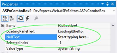 DevExpress ASP NET Combo Box Supports Null Text Coming Soon In V2013 Vol 1