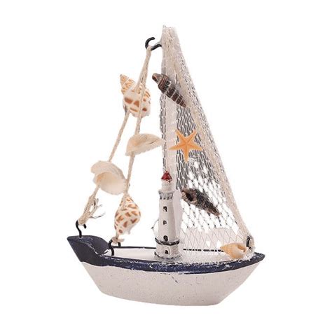 14pcs Wooden Mini Sailboat Model Graduation Decorations 2025