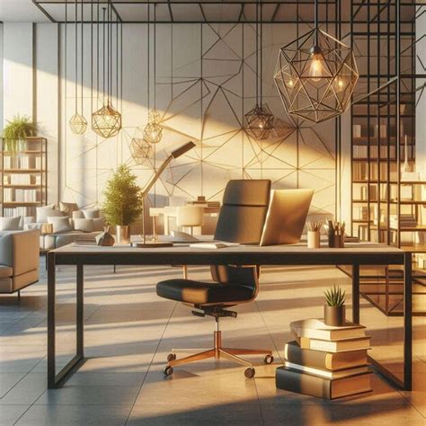 Modern Office Workspace Premium Ai Generated Image