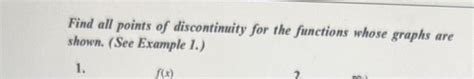 Solved Find All Points Of Discontinuity For The Functions Chegg