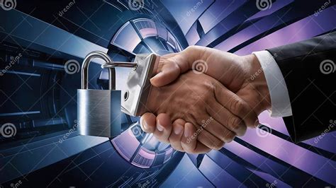 Secure Business Partnership Handshake With High Quality Image Stock Illustration Illustration