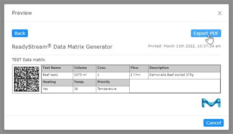 Readystream® Data Matrix Generator Tool Readystream® Data Matrix Generator Tool