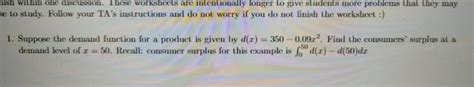 Consumer Surplus Problem Rcalculus