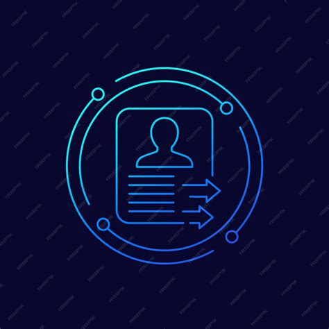 Premium Vector Export Profile Personal Data Icon Linear Design