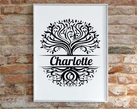 Tree Of Life Monogram Svg Tree Roots Svg Tree With Roots Etsy