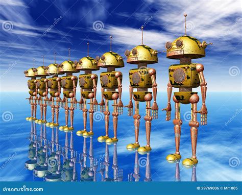 The Robots Stock Illustration Illustration Of Futuristic 29769006