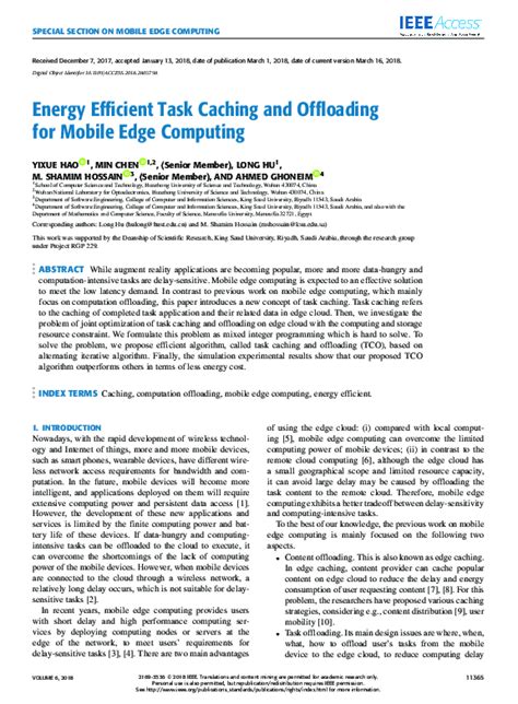 pdf energy efficient task caching and offloading for mobile edge