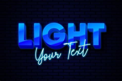 Premium Vector Glow Neon Editable Text Effect