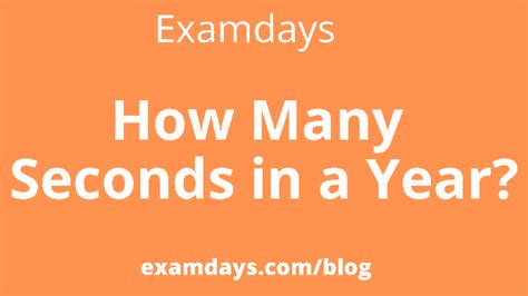 How Many Seconds In A Year Riddle 12 Months For Exams