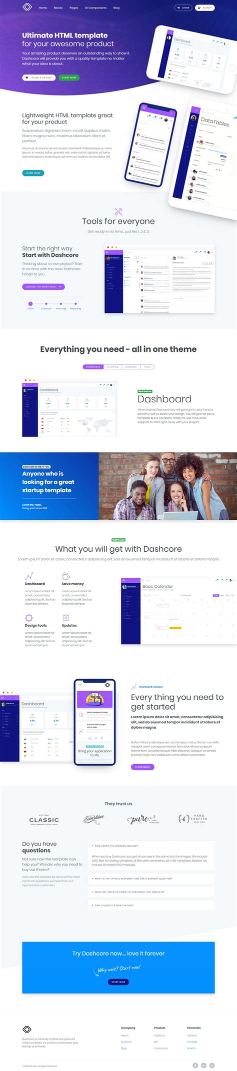 Dashcore Saas And Software Bootstrap 5 Html Template Website Template