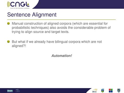 Ppt Parallel Data And Sentence Alignment Powerpoint Presentation Id