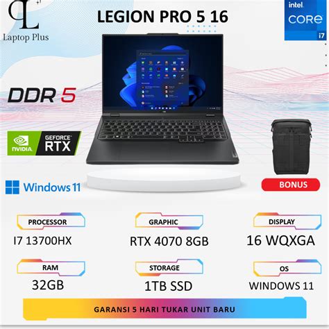 Jual Laptop Lenovo Legion Pro Rtx Gb I Hx Tb Ssd Gb Wqxga Hz Win