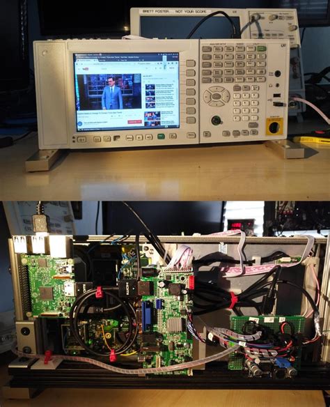 This Is The Front Of An Old Mid 2000s Spectrum Analyzer Agilent Now
