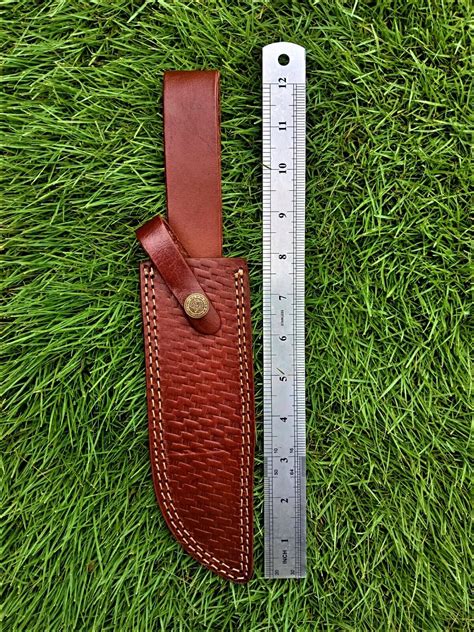 Leather Hand Crafted Belt Loop Knife Sheath Holster Fixed Blade Knife