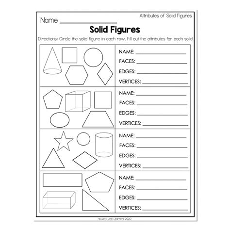 Grade 3 Identifying And Classifying Solid Figures Go Math 5th Grade