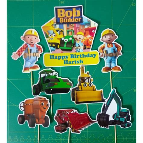 BOB THE BUILDER CAKE TOPPER FREE ADD NAME Shopee Malaysia