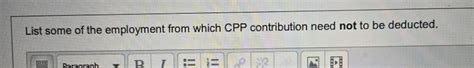 Solved List Some Of The Employment From Which Cpp