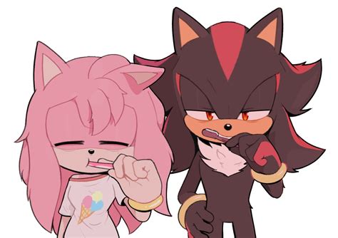 Art By Toonsite On Twitter Shadow And Amy Sonic And Amy Sonic