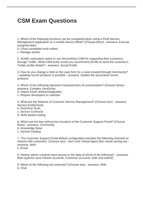 Csm Exam Questions With Solutions Certified Scrum Master Stuvia Us