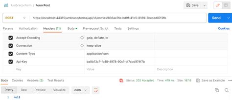 Using Umbraco Forms Headless Api Crl