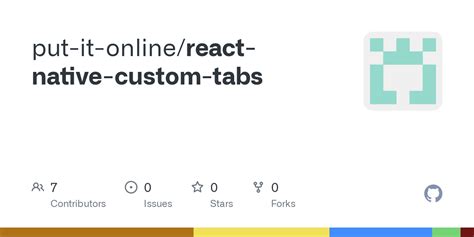 GitHub Put It Online React Native Custom Tabs