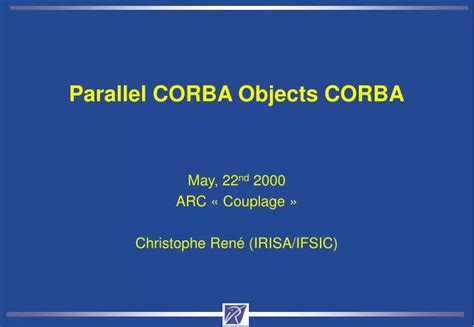 Ppt Parallel Corba Objects Corba Powerpoint Presentation Free