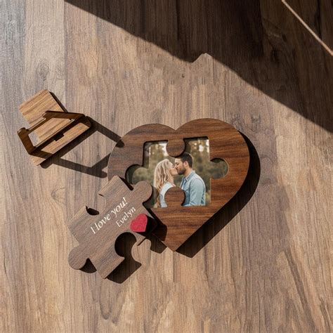 Custom Custom Valentine Puzzle Couple Sign Personalized Photo Puzzle