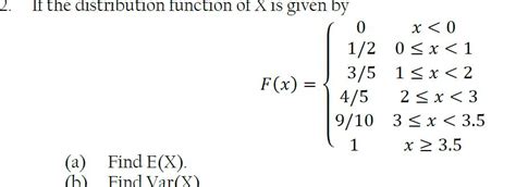 Statistics Expected Value And Variance Of Function Mathematics