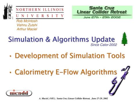 Ppt Simulation And Algorithms Update Development Of Simulation Tools